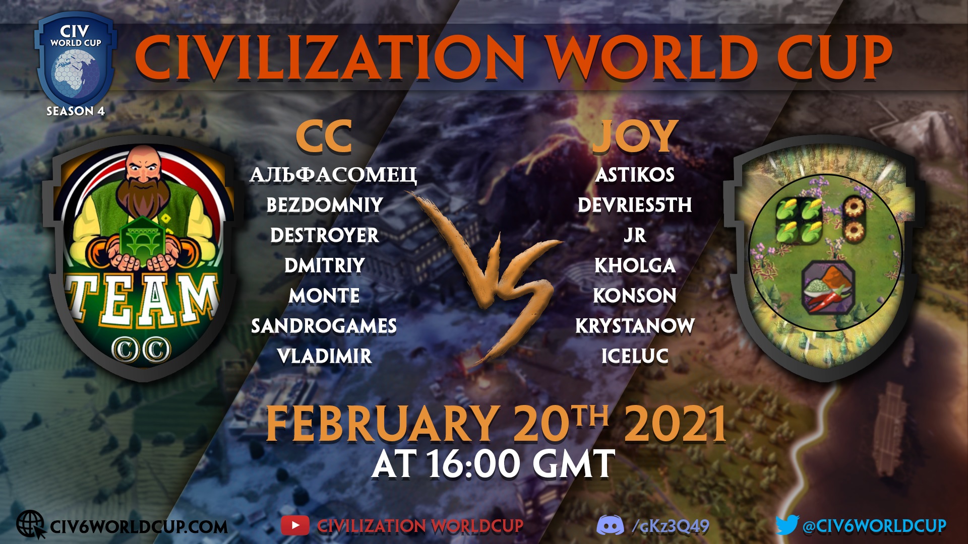 CC vs Joy - Week 2 - Civilization 6 World Cup