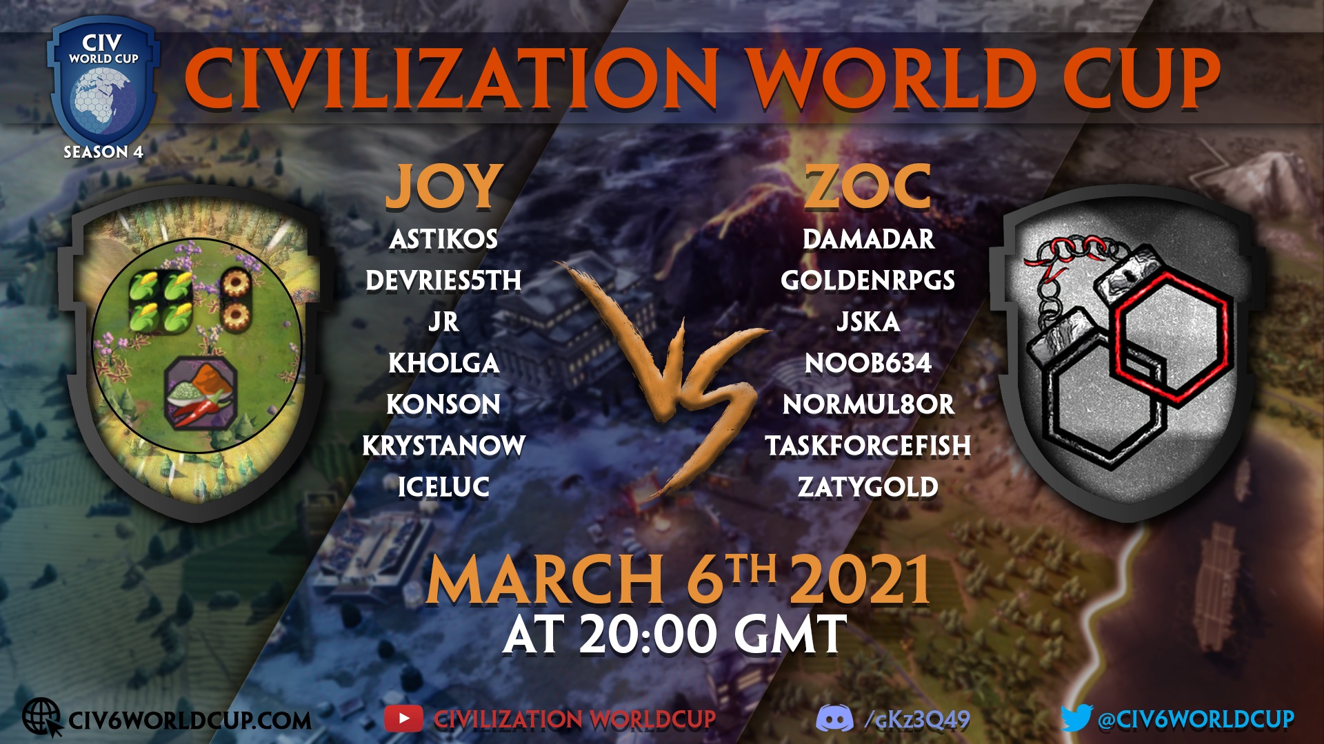 Joy vs ZoC - Week 4 - Civilization 6 World Cup